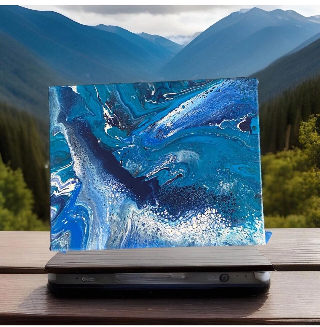 Multi Color Acrylic Pour Painting on Canvas. - Etsy