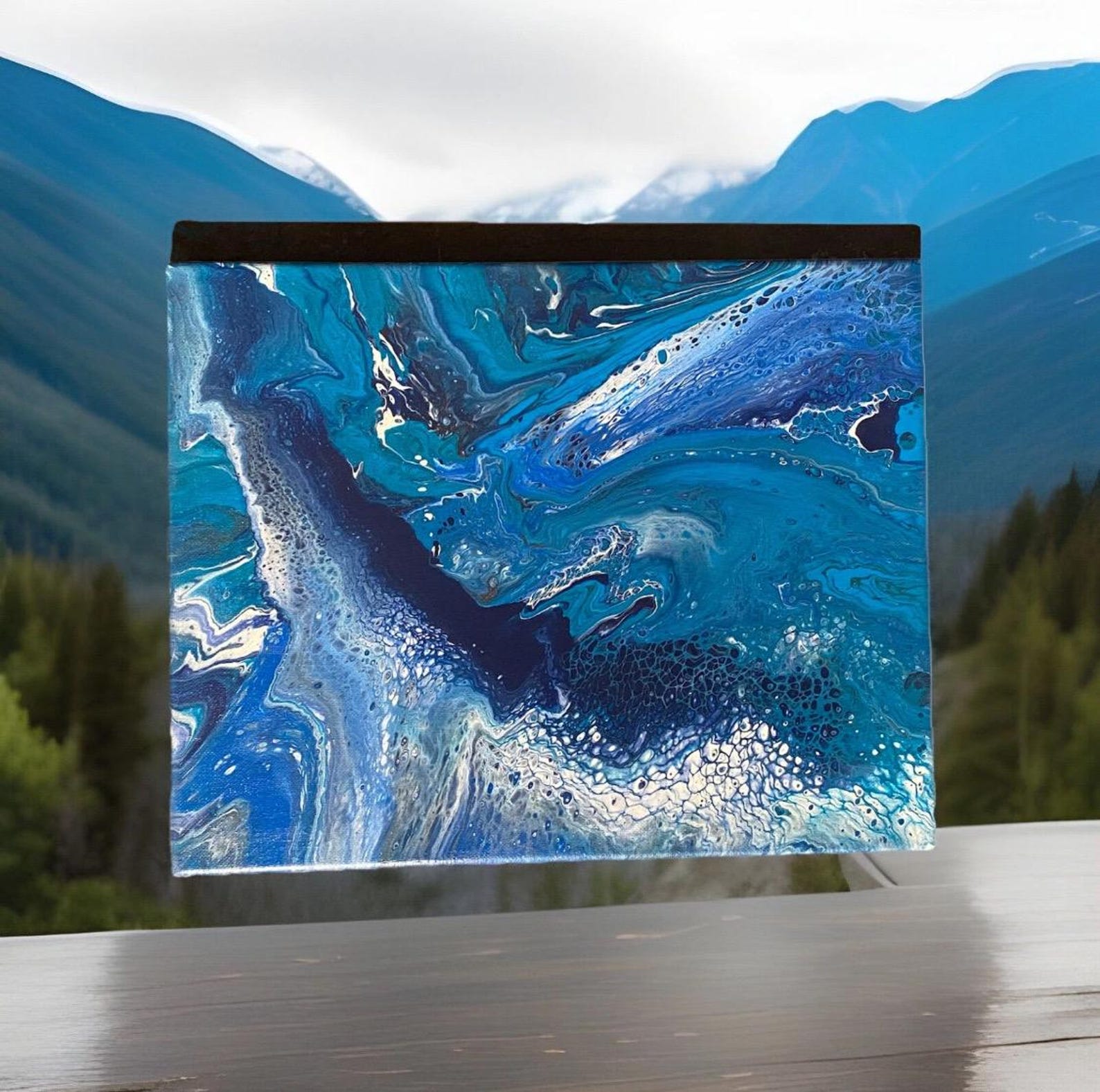 Multi Color Acrylic Pour Painting on Canvas. - Etsy