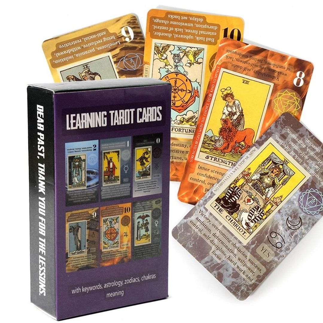 Beginner Tarot Deck With Reversed Chakra, Zodiac Elements, Planets ...