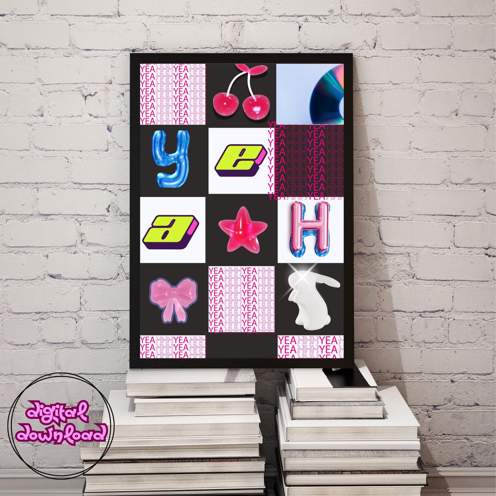 Y2K Poster – Retro 2000s Style, Genz Wall Art (digital Download) - Etsy