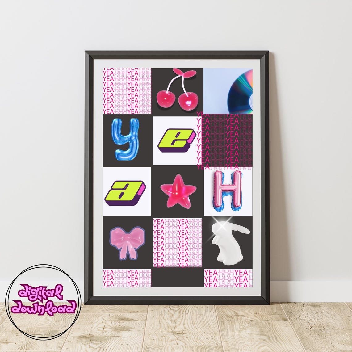 Y2K! - Retro 2000s Energy Poster, Bold Y2K Aesthetic Print, Instant ...