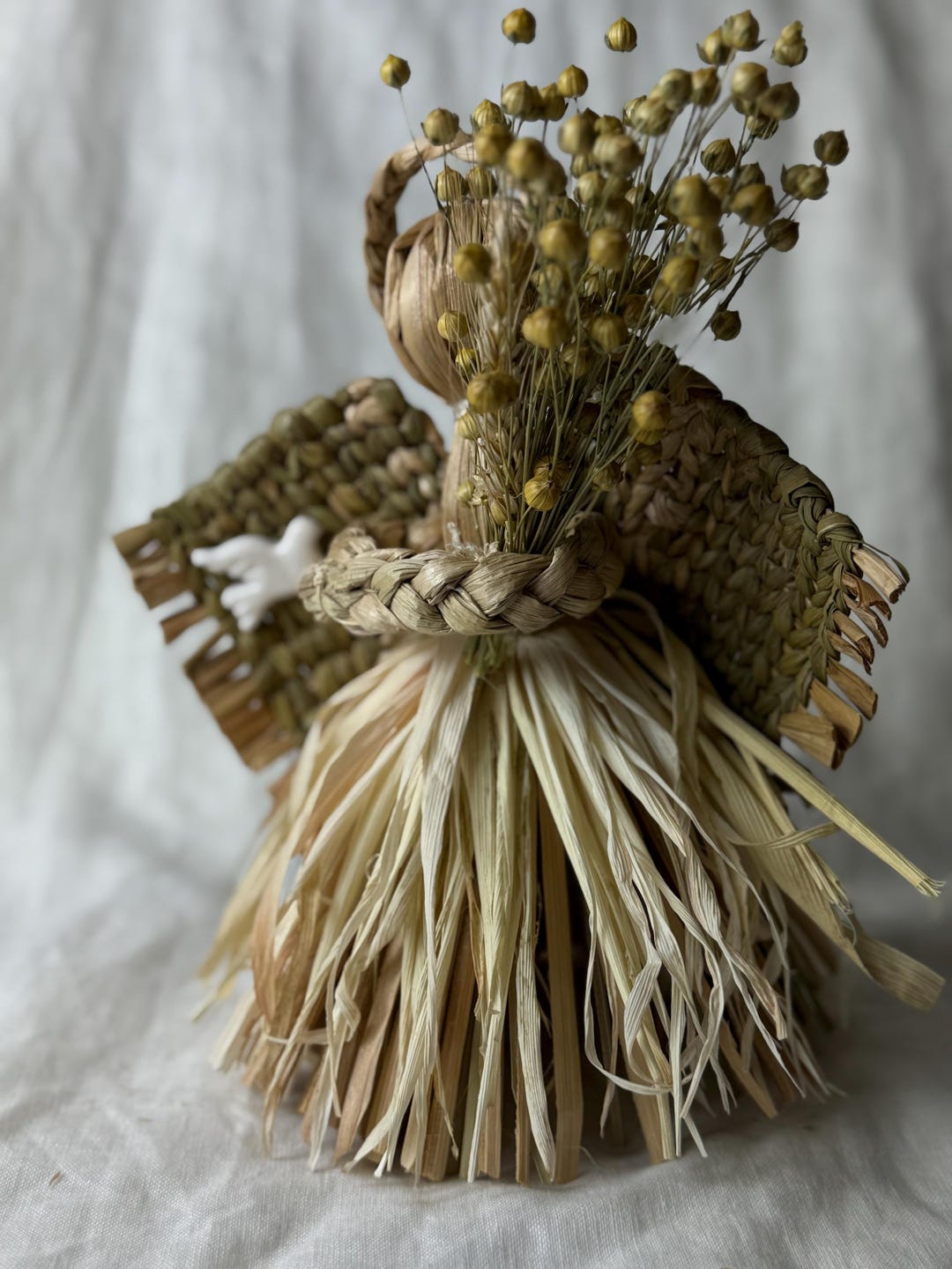 Handmade Rush Grass Angel Doll Slavic Protective Amulet Rustic Home ...