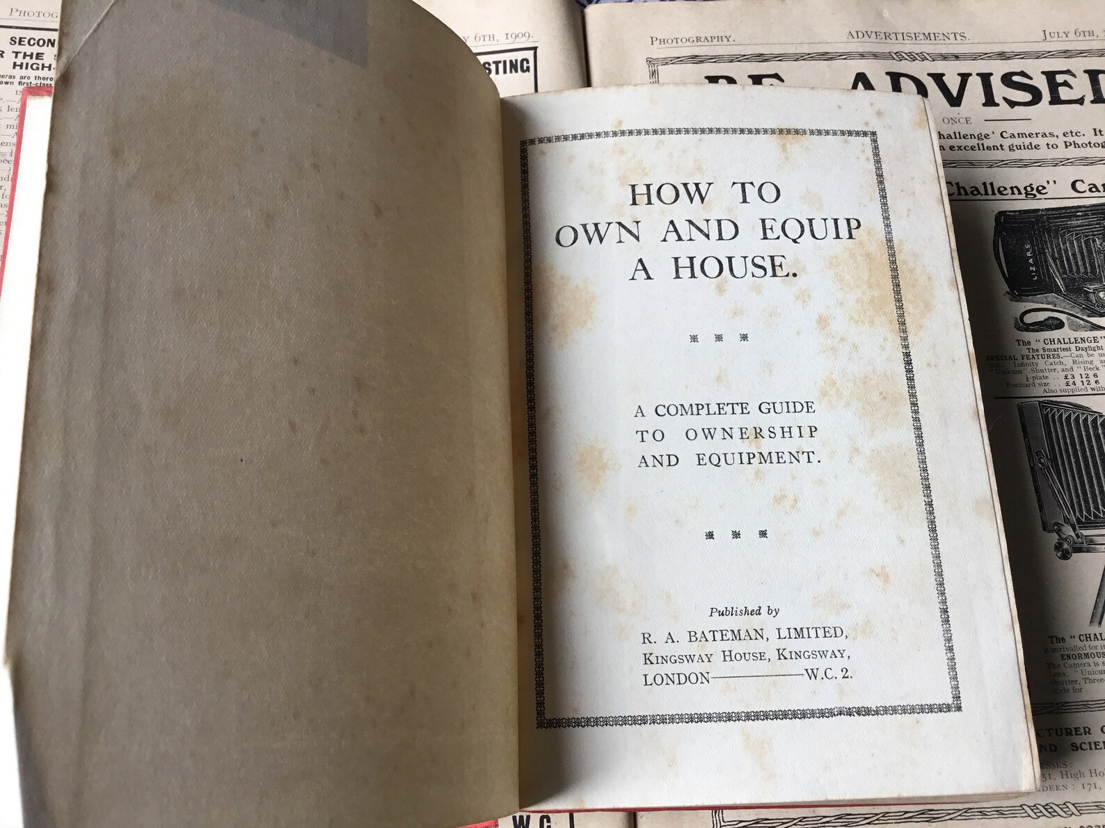 How to Equip a House, 1920s Vintage Book. - Etsy