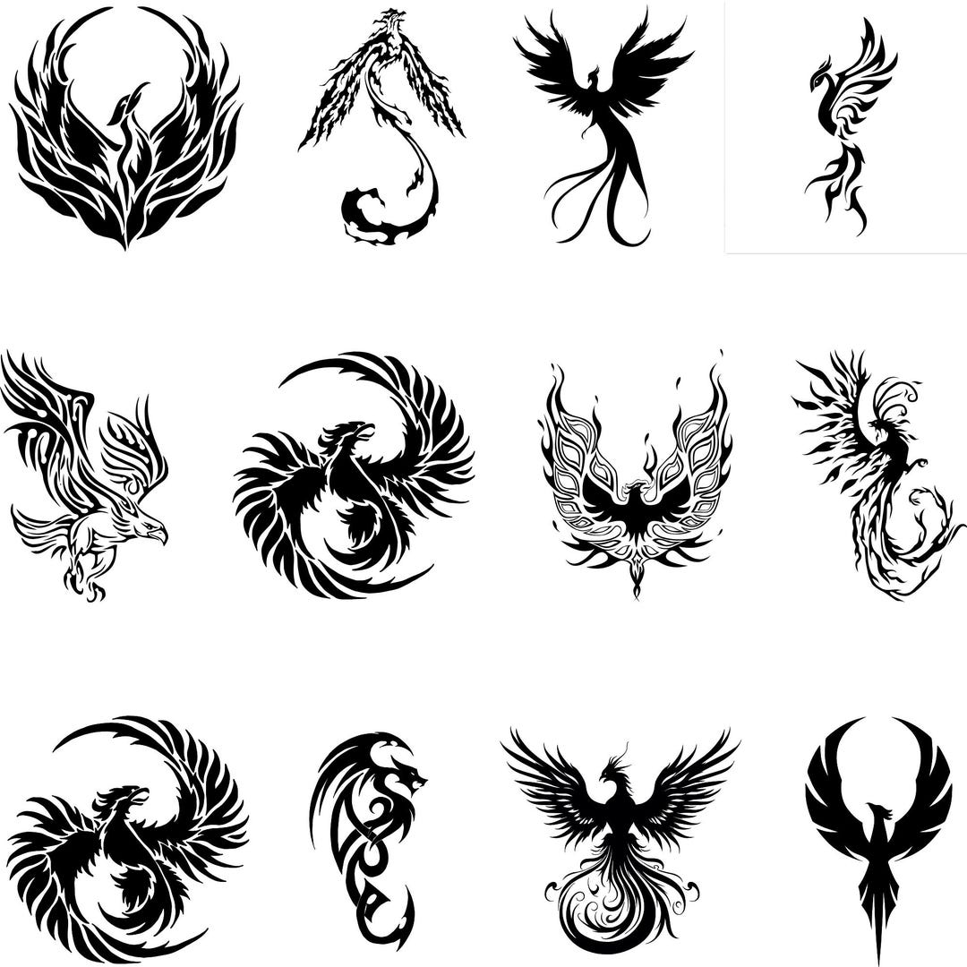 Phoenix Bundle, Phoenix Svg, Phoenix Vector, Phoenix Birds, Phoenix ...