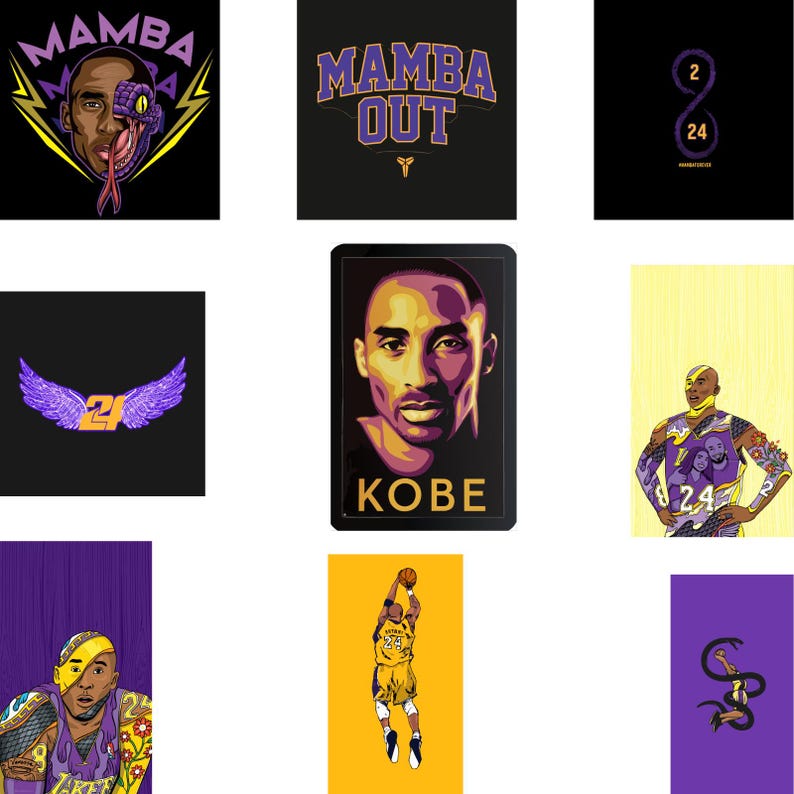 Kobe Bryant SVG Bundle,kobe Bryant PNG Bundle,basketball Clipart, Kobe ...
