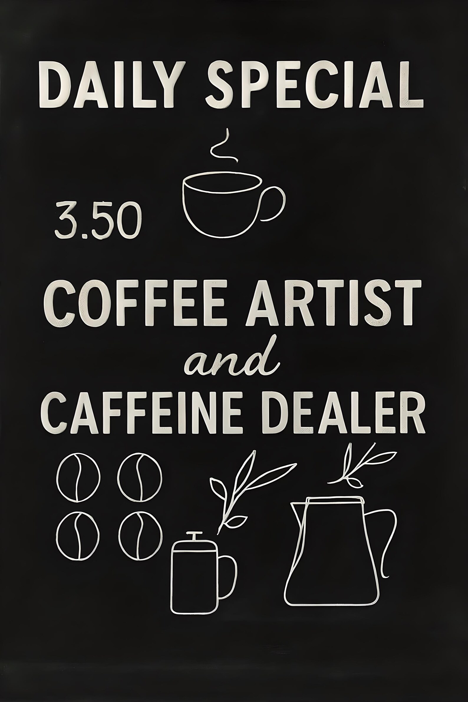 Coffee Shop Menu Board Digital Download - Chalkboard Coffee Sign ...
