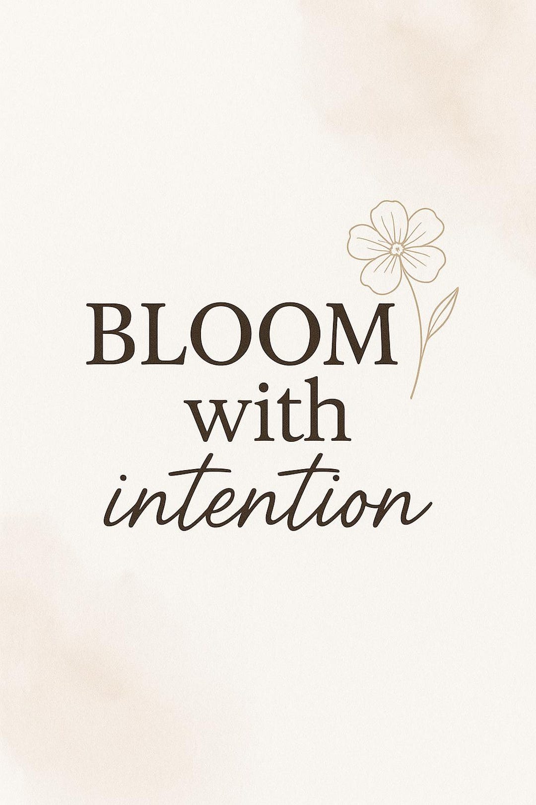 Bloom With Intention Quote PNG | Positive Affirmation Digital Download ...