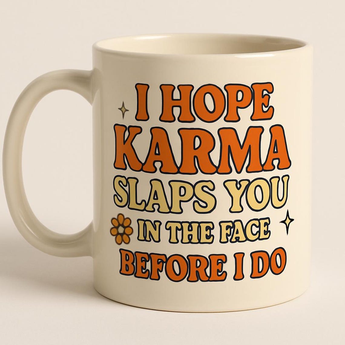 Karma Quote PNG Digital Download – Funny Retro Saying With Transparent ...