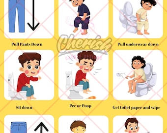 Potty Training Chart for Toddlers: Visual Aid for Autism & ADHD - Etsy