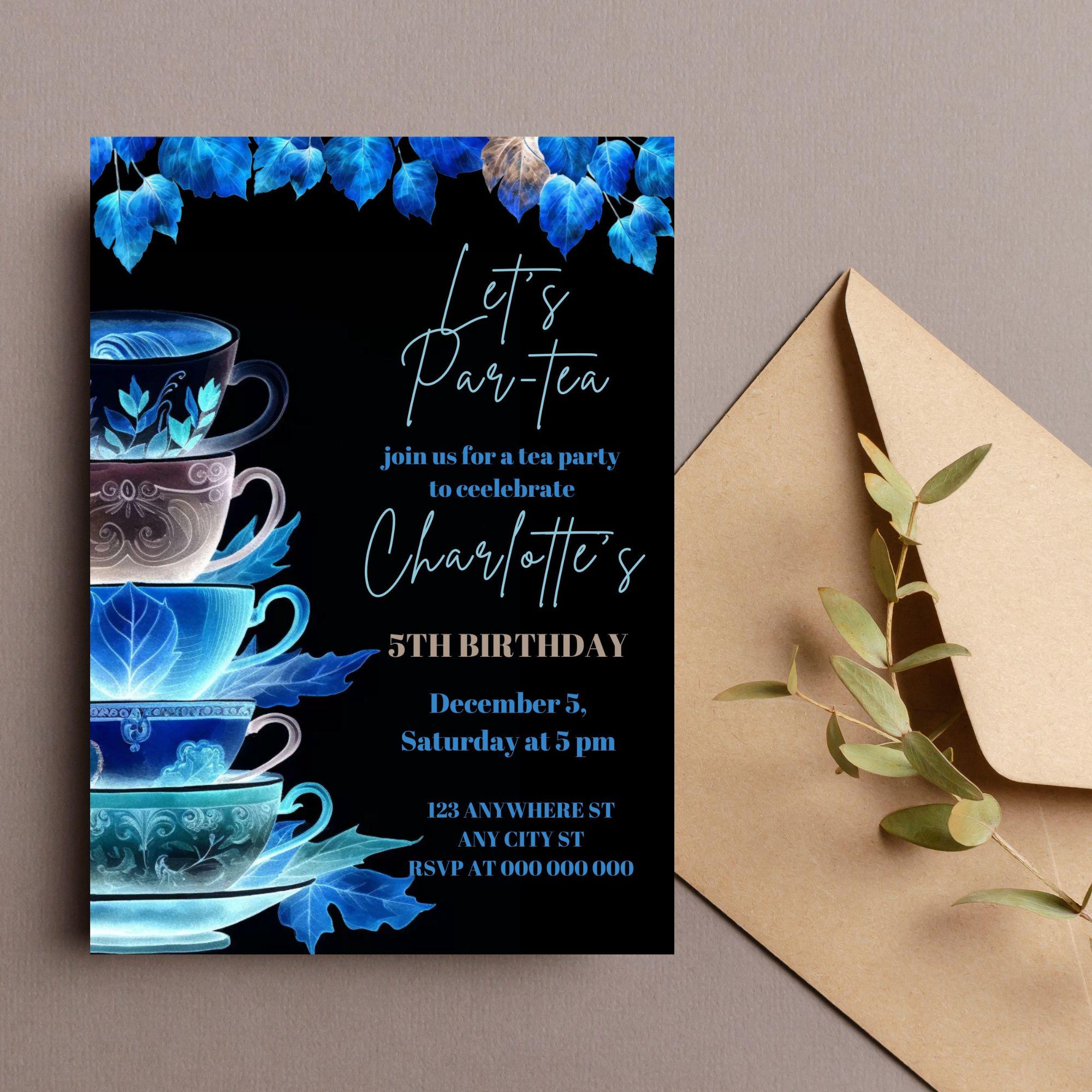 Editable Tea Party Invitation Template / Tea Party Invitation Template ...