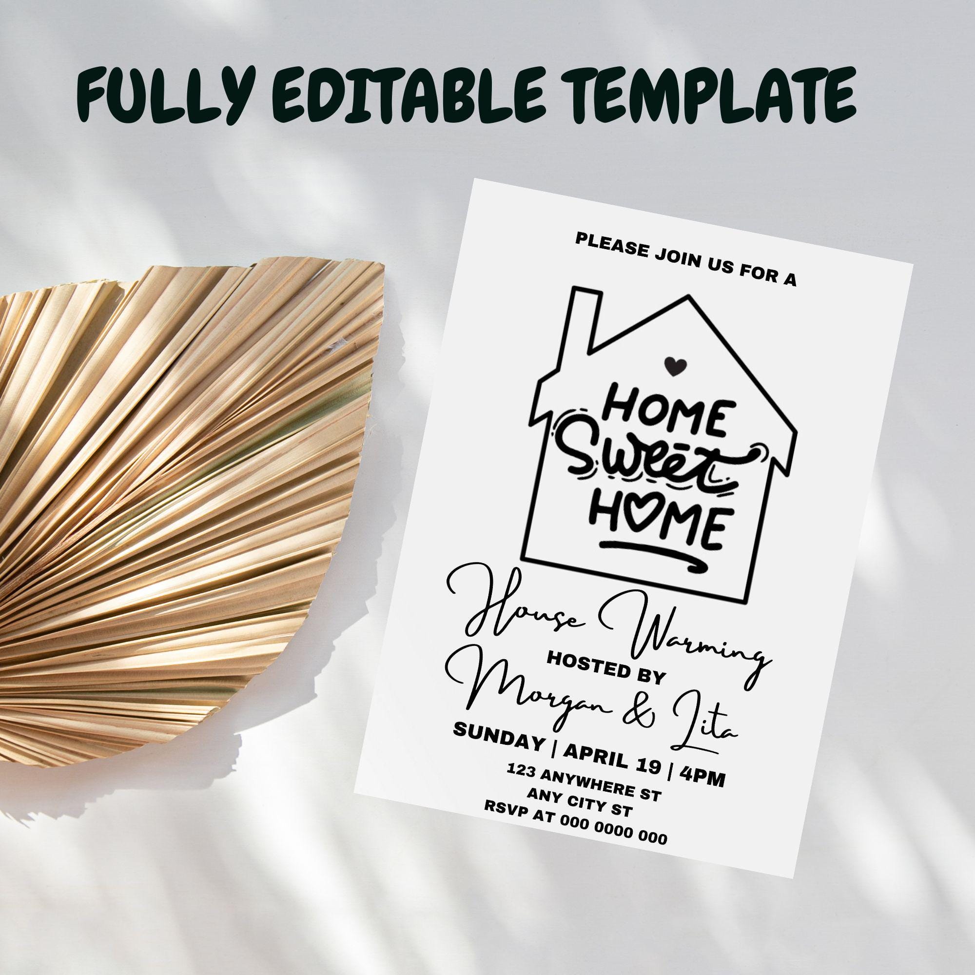 Editable Housewarming Invitation Template (digital Download) - Etsy