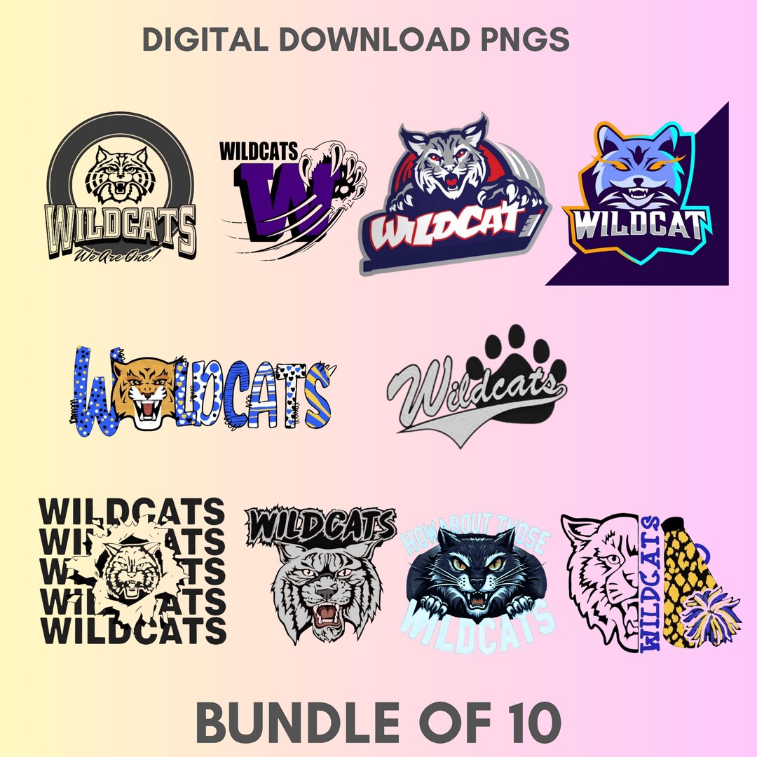 Wildcat PNG Bundle, Shirt Designs (digital Download, 10+ Files) - Etsy