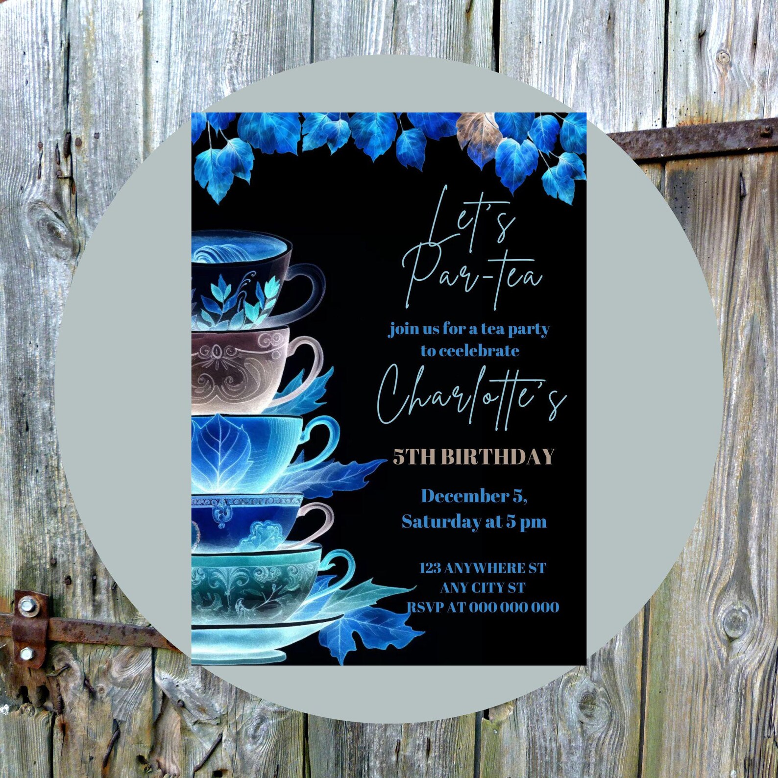 Editable Tea Party Invitation Template / Tea Party Invitation Template ...