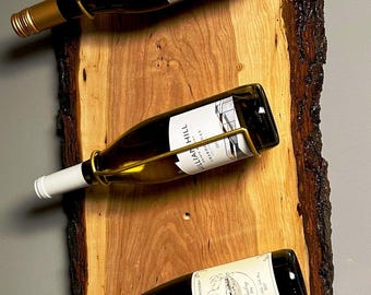 Live Edge Wood Wine Rack - Etsy
