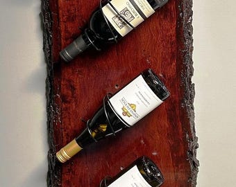 Live Edge Wood Wine Rack - Etsy