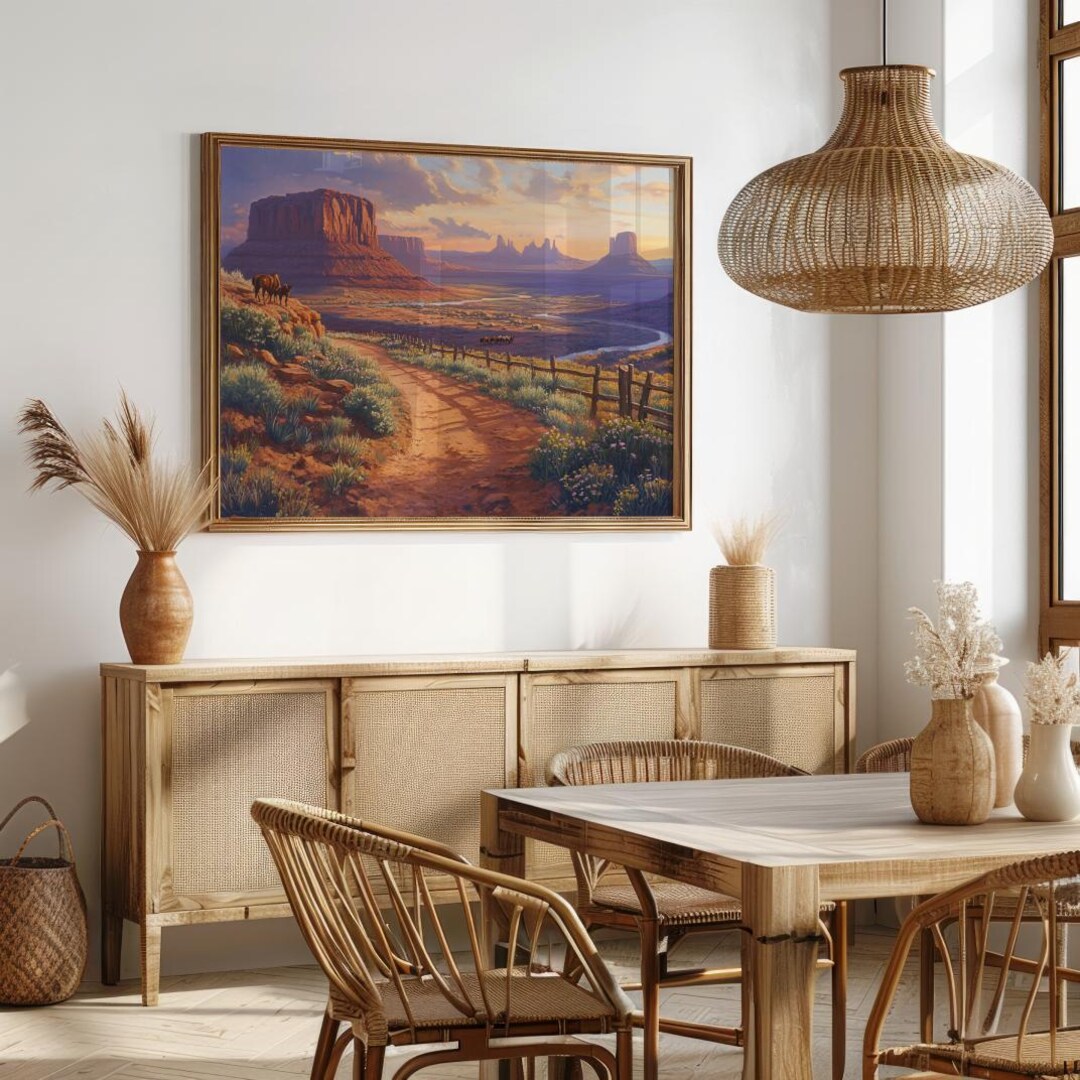 Canvas Art, American Frontier Western Landscape Painting, Southwest ...