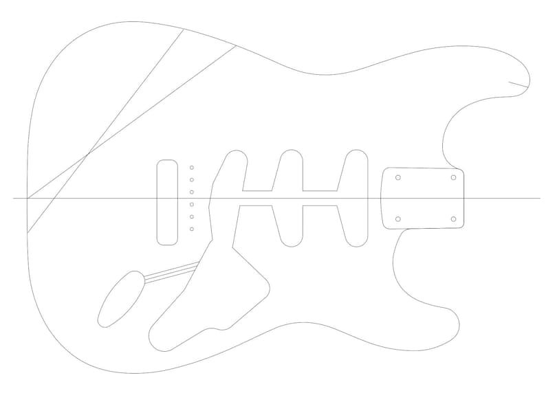 Fender Stratocaster Template - Etsy