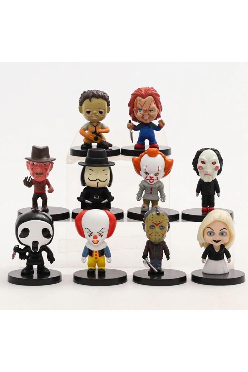 10-piece Horror Figure Set – Mini Dark Collection | Horror Characters ...
