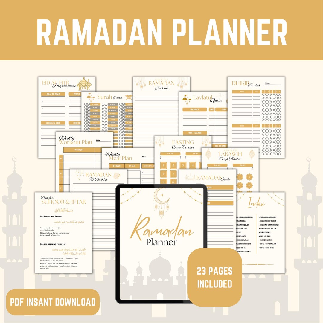 Ramadan Planner Printable, Ramadan Planner 2025, Ramadan Planner and ...