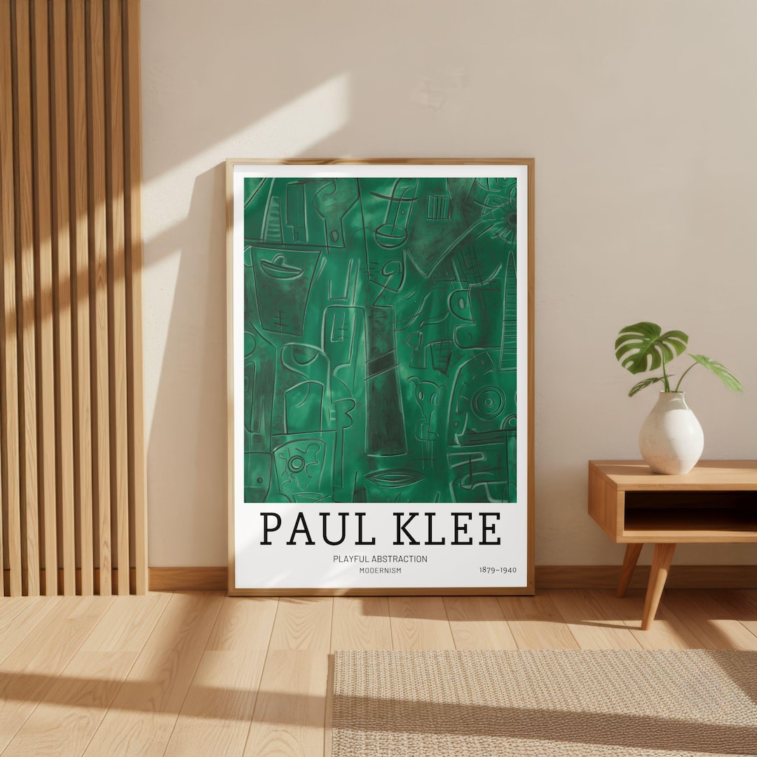 Paul Klee Poster Green Abstract Art Print, Modernist Museum Style Wall ...