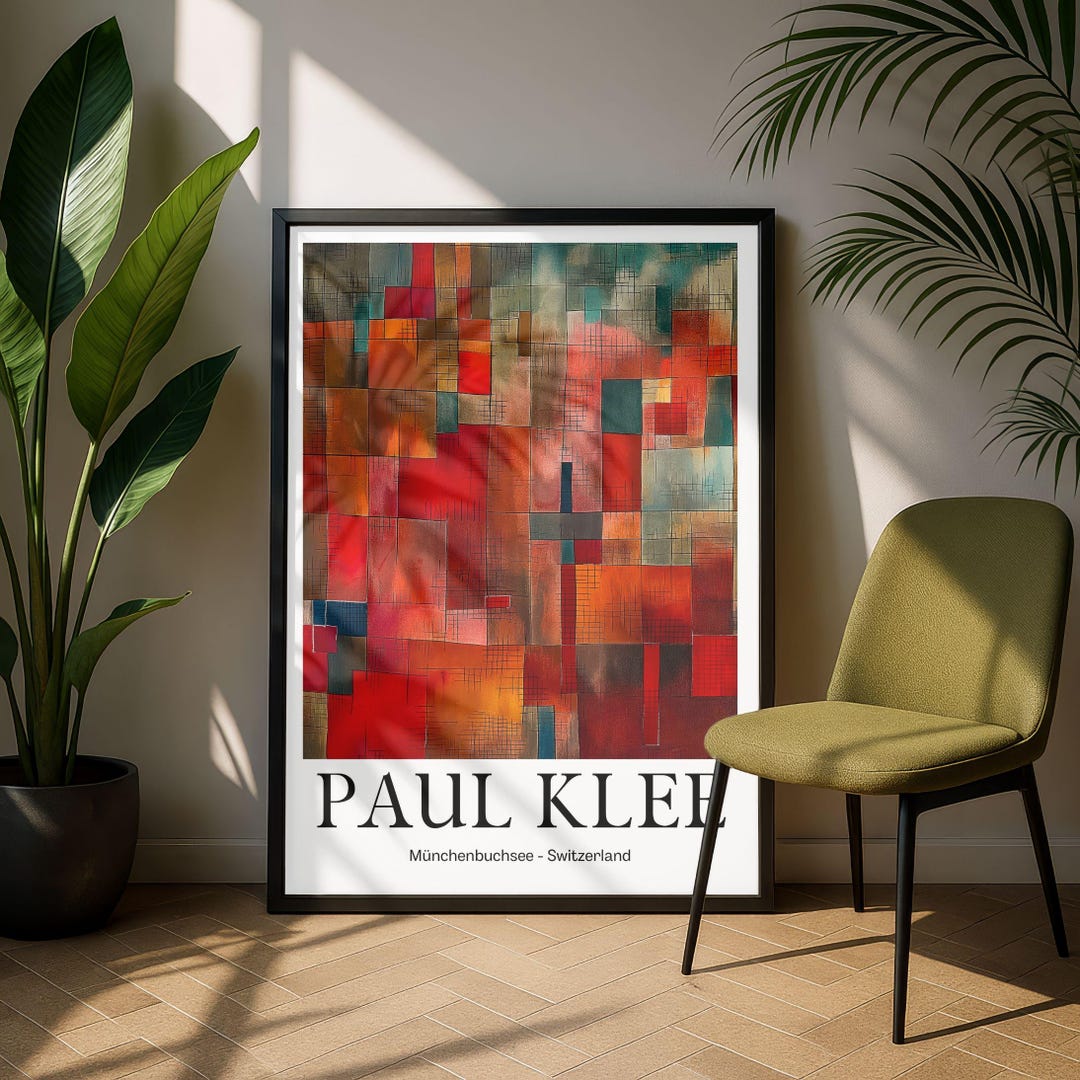 Paul Klee Style Abstract Poster, Geometric Color Blocks Print, Modern ...