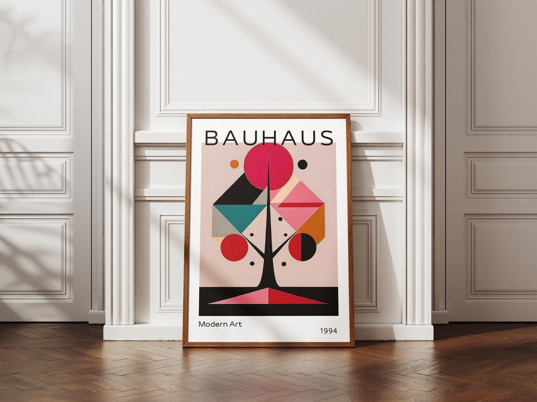 Bauhaus Style Geometric Tree Poster – Abstract Modern Art Print ...