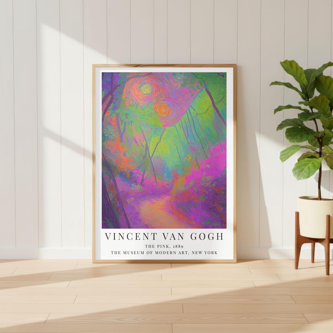 Vincent Van Gogh Poster the Pink 1889 Print Moma New York Wall Art ...