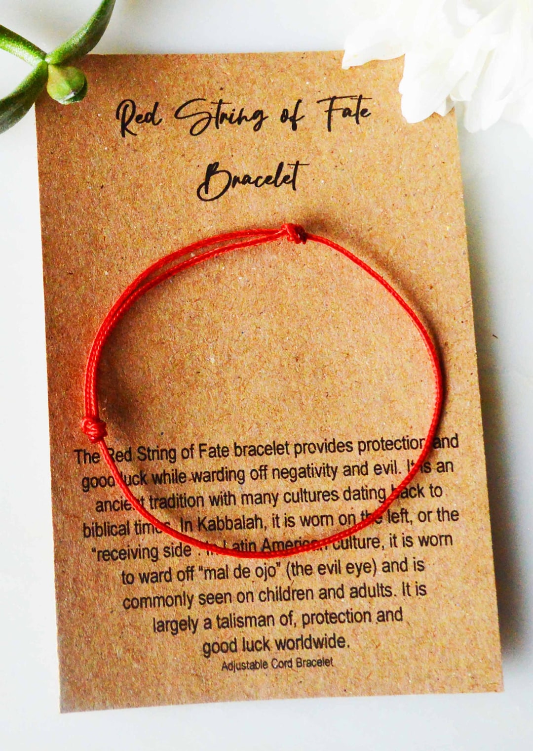 Red String Bracelet Kabbalah Protection Good Luck | Red String of Fate ...