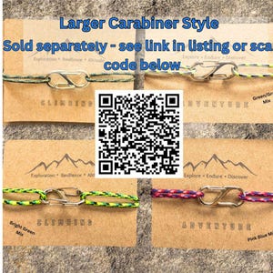 Hiking Bracelet for Kids & Adults Carabiner Paracord Bracelet ...