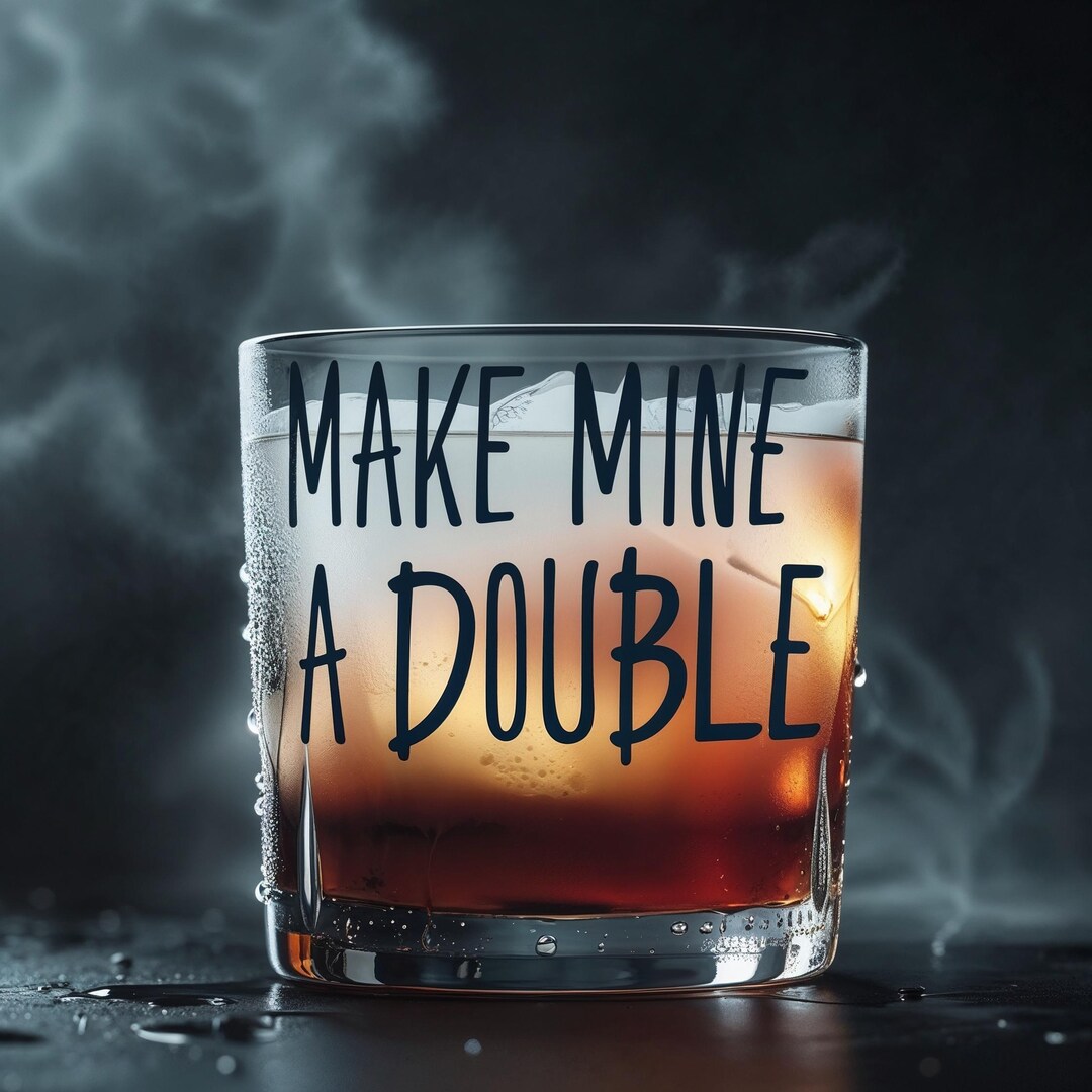Make Mine a Double Drink Poster: Modern Bar Wall Art (digital Download ...