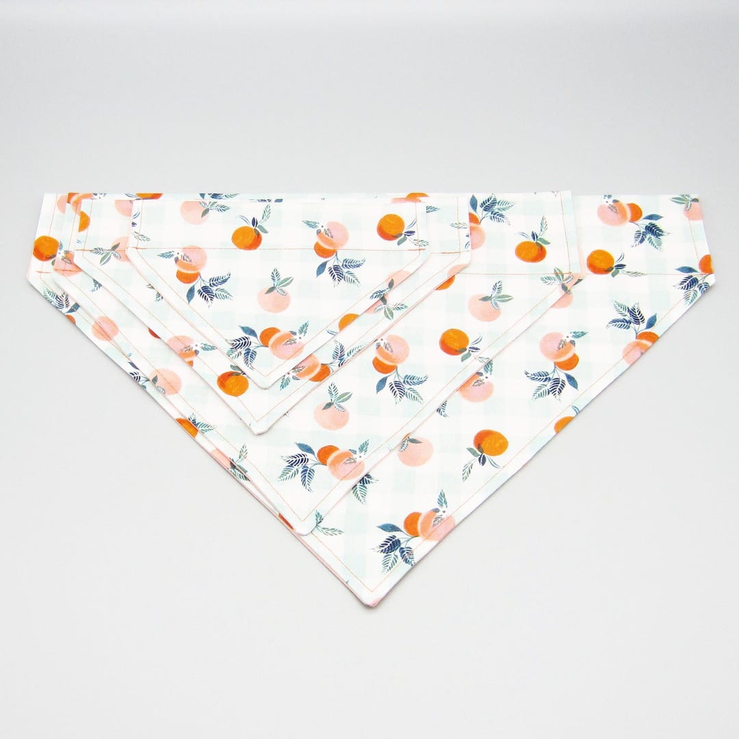Peaches Pet Bandana, 4 Sizes Available, Pet Bib, Dog or Cat Bandana ...