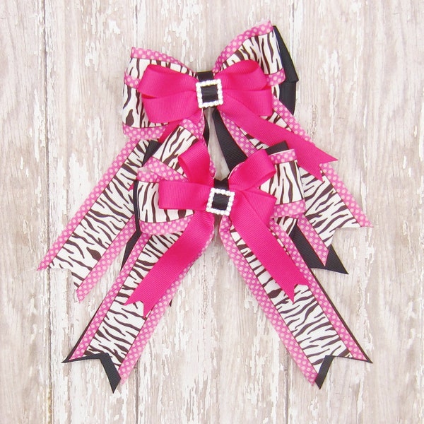 Zebra Hair Bow - Etsy