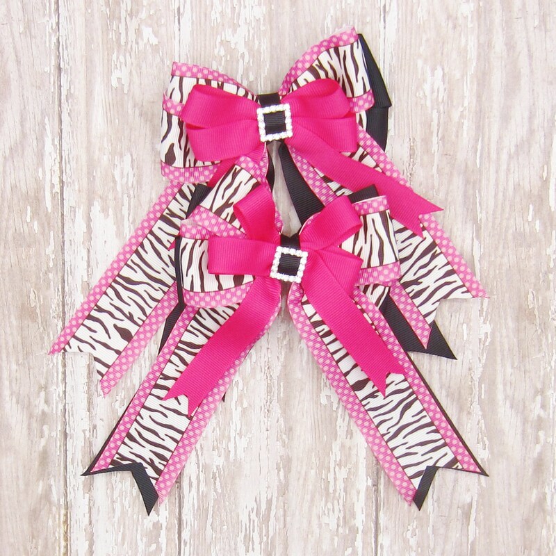 Zebra Hair Bow - Etsy