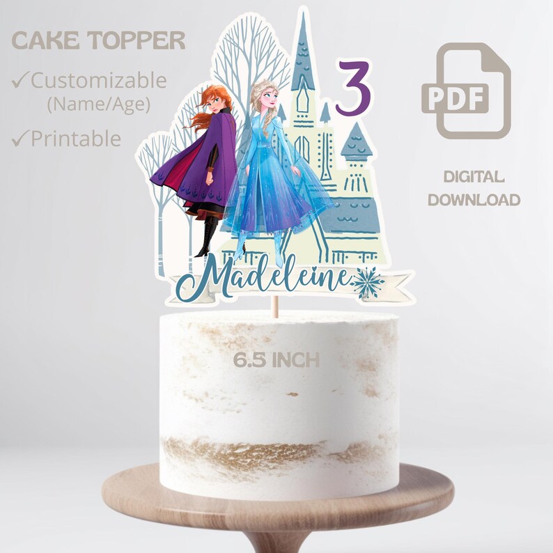 Printable Frozen Party Sign Frozen Cake Topper, Frozen Centerpiece, Frozen Printable Topper ...
