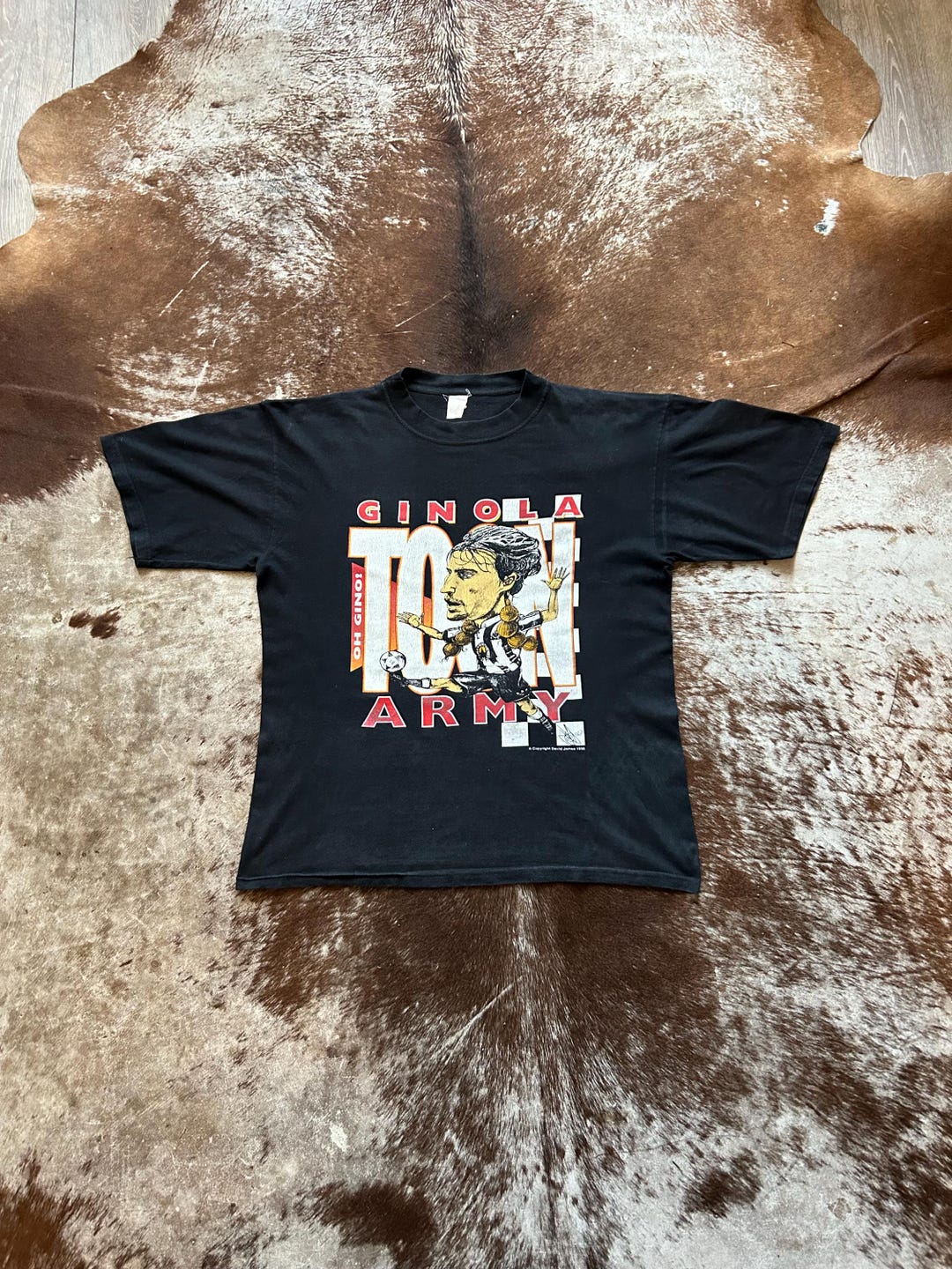 Vintage 1996 Ginola T-shirt: Rare Newcastle United Tee, Size Large - Etsy