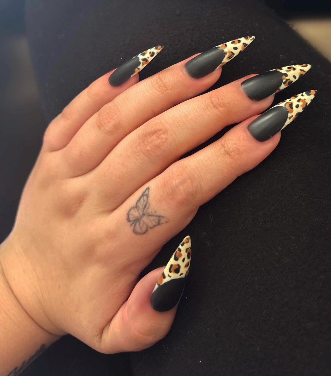 Cheetah Print French Tips - Etsy