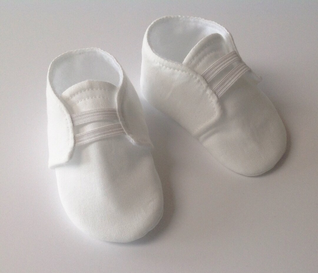 White Baby Shoes With Elastic Newborn Size up to 18 Months - Etsy