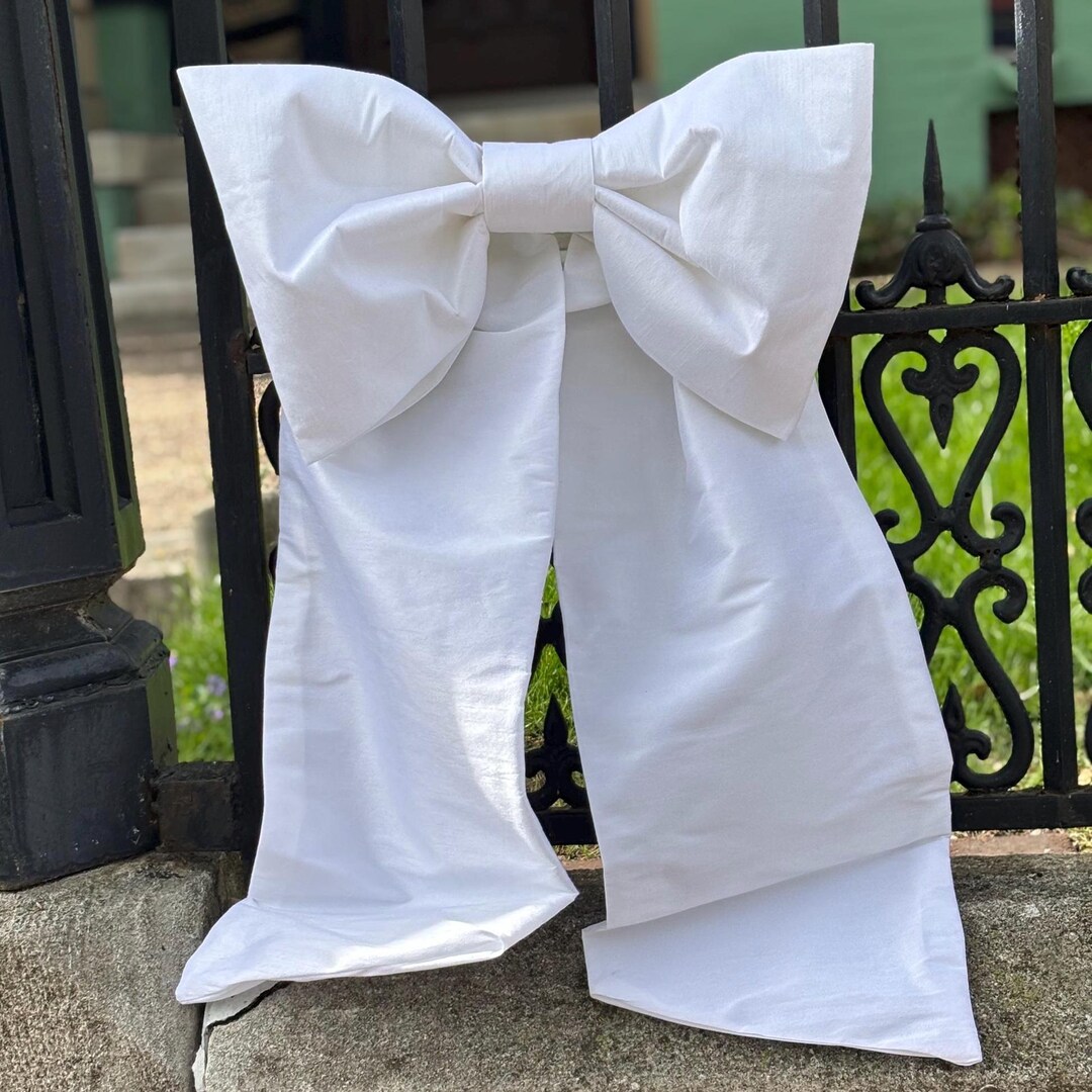 Oversized White Wedding Bow for Welcome Sign- Ceremony Decor, Bridal ...