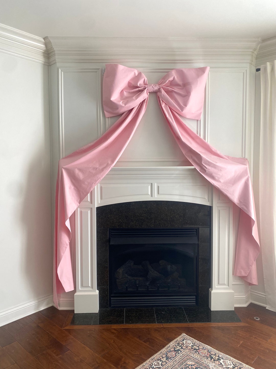Large Baby Pink Bow – Coquette Party Decor, First Birthday Bow ...