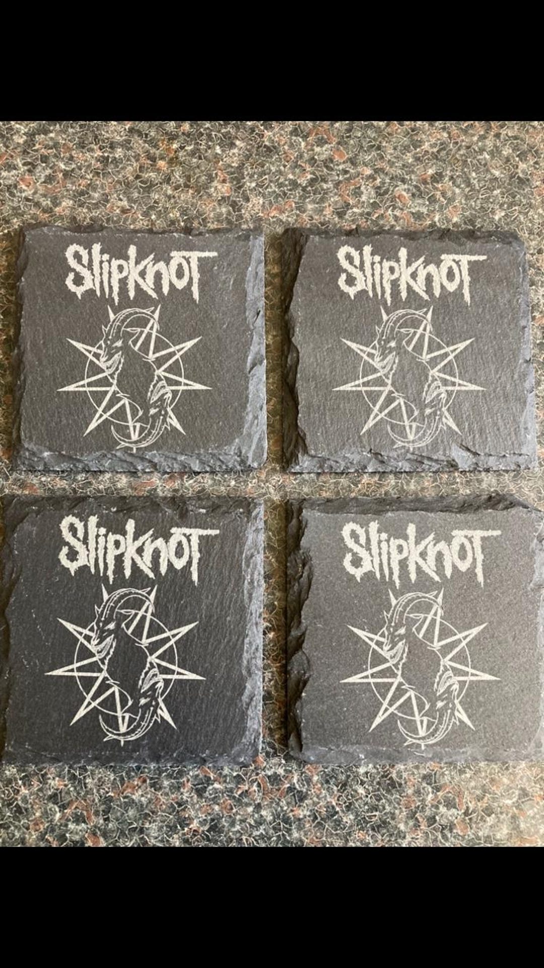 Slipknot Slate Coasters (set of 4) - Rock & Metal Barware - Etsy