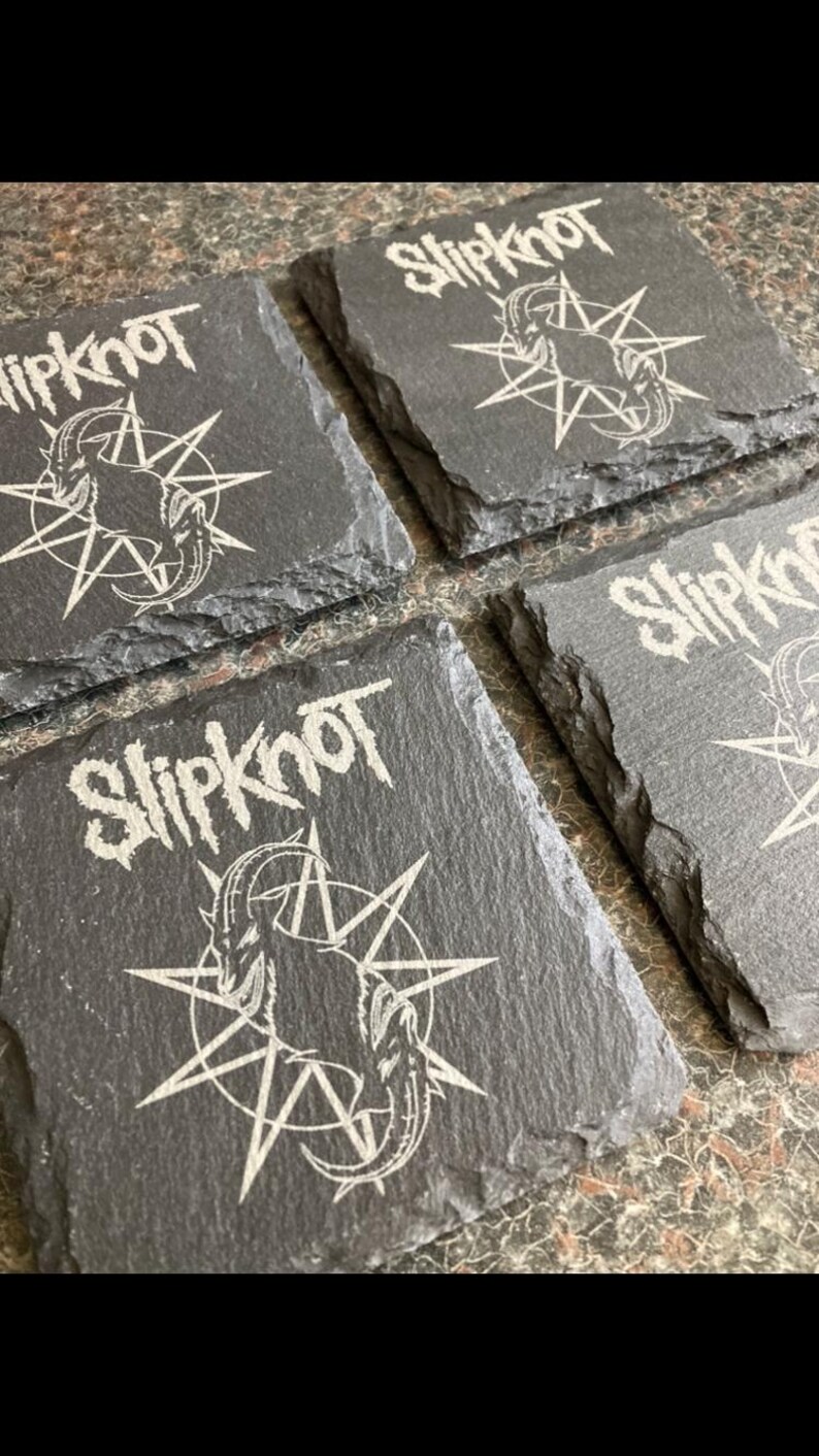 Slipknot Slate Coasters (set of 4) - Rock & Metal Barware - Etsy
