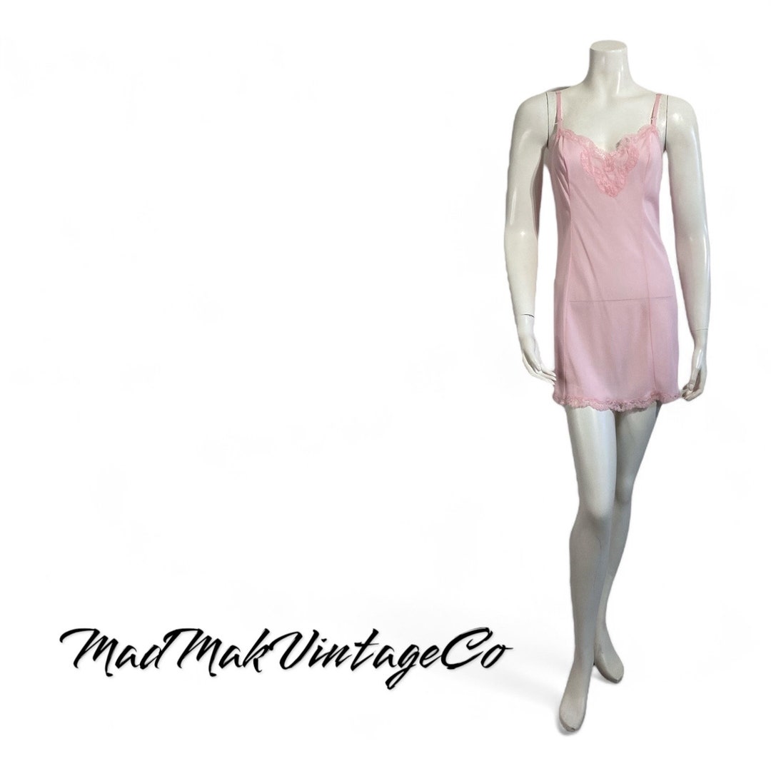 Vintage Pink Mini Full Slip 1960s Kayser - Etsy