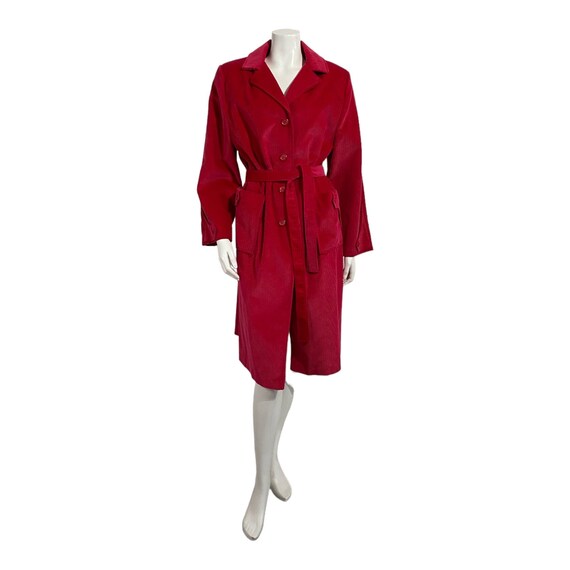 Vintage Ruby Red Corduroy Coat 1970s Nathaniel - Gem