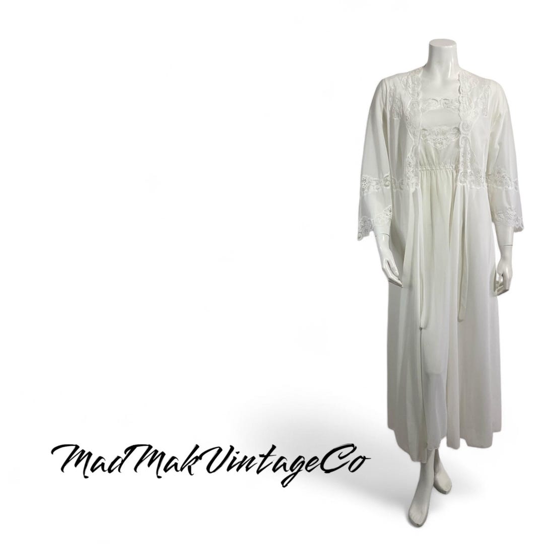 Vintage White Peignoir Set 1970s Romantic Anniversary - Etsy