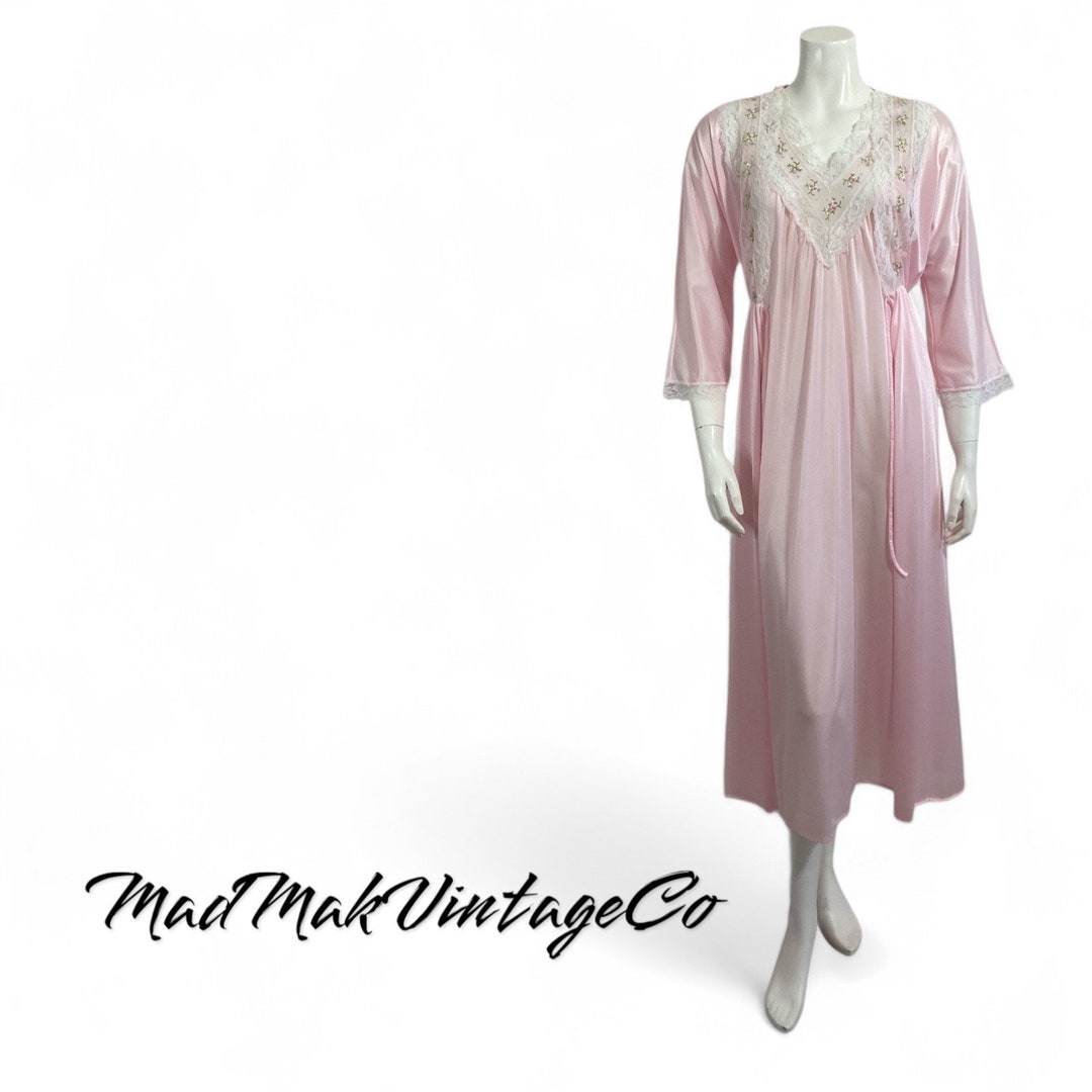 Vintage Pink Peignoir Set 1970s - Etsy