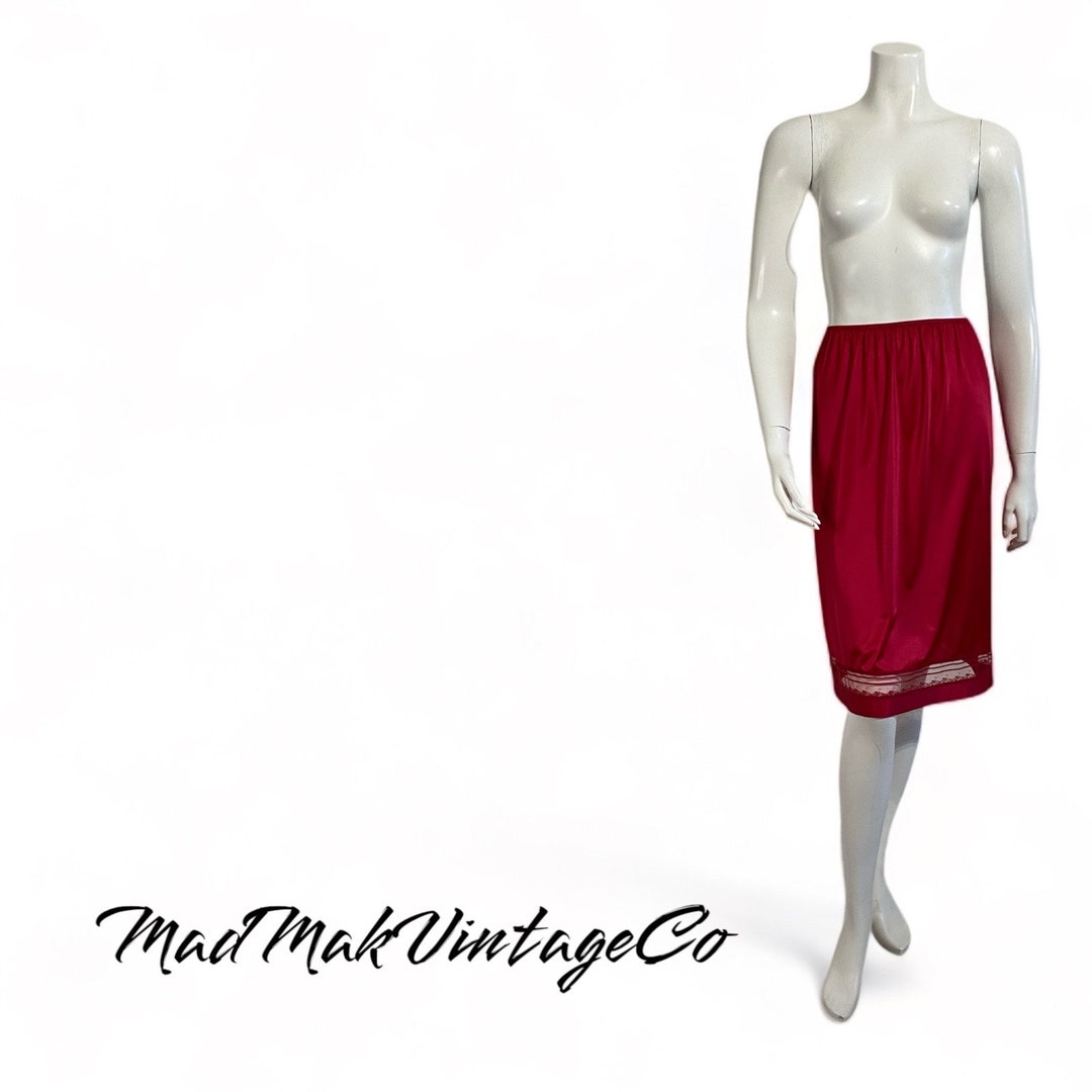 Vintage Red Half Slip 1970s St Michael - Etsy