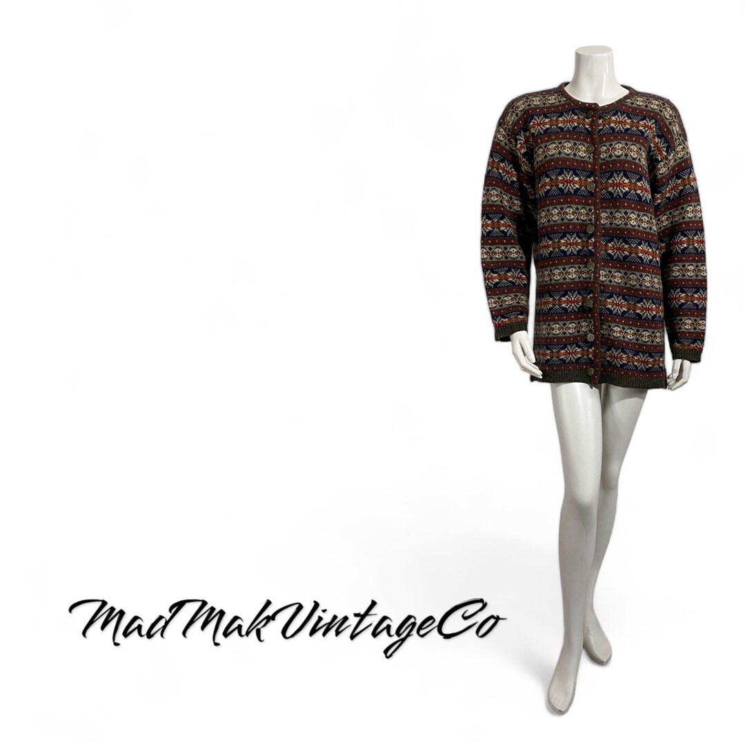 Vintage Wool Cardigan 1990s Simpatico - Etsy