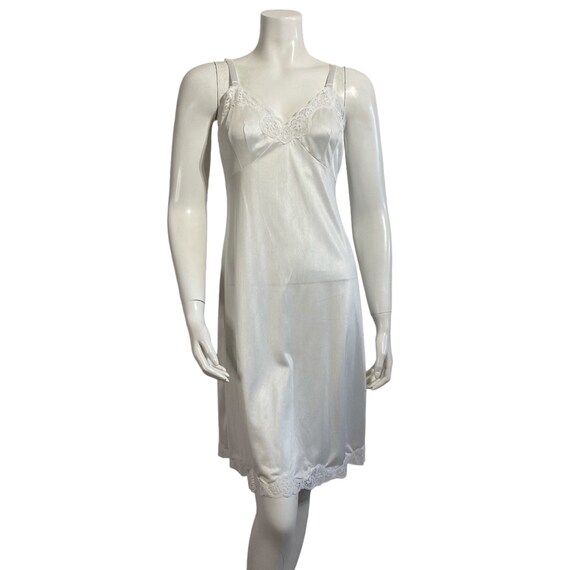 Vintage White Full Slip 1970s French Maid - Gem