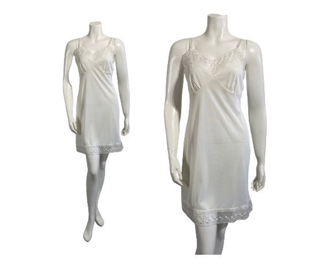 Vintage White Full Slip / 1960s / Bust 36 - Etsy