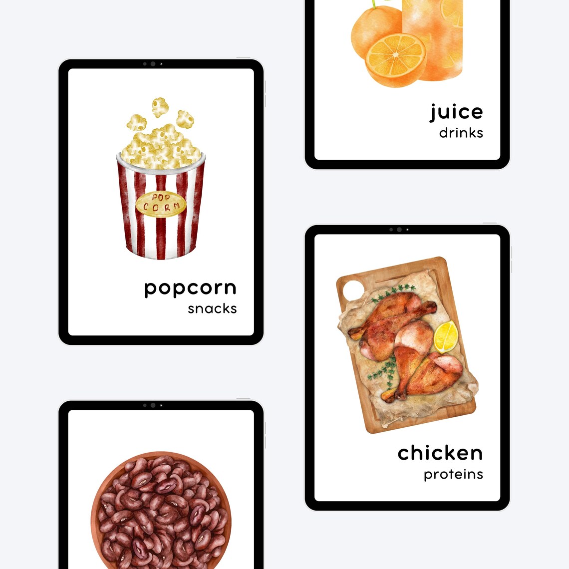 FOOD GROUPS FLASHCARDS | Educational Printable Cards | Montessori Pre ...